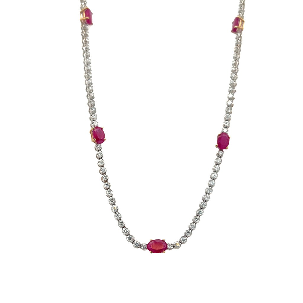 Ruby Diamond Tennis Necklace – Daniela Califa