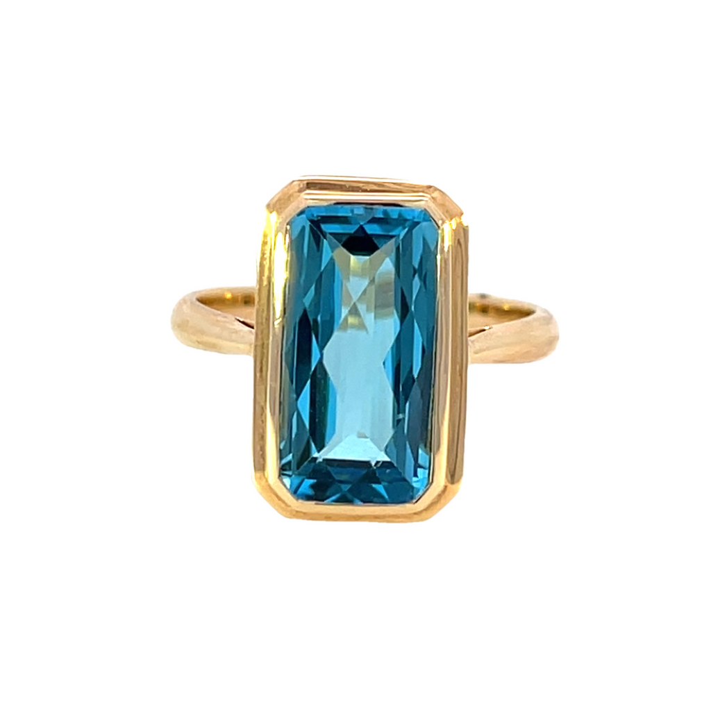 Blue Topaz Bezel Ring – Daniela Califa