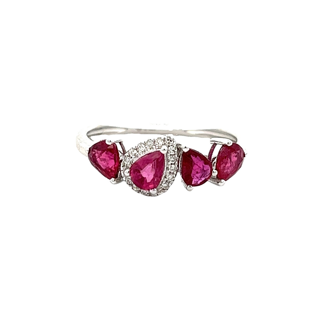Ruby & Diamond Pear Ring – Daniela Califa