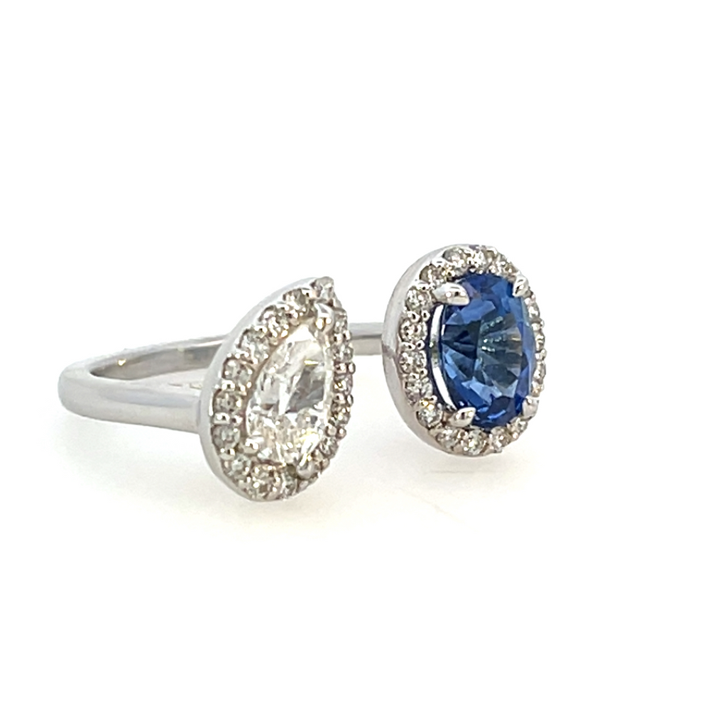 Sapphire & Diamond Open Ring – Daniela Califa