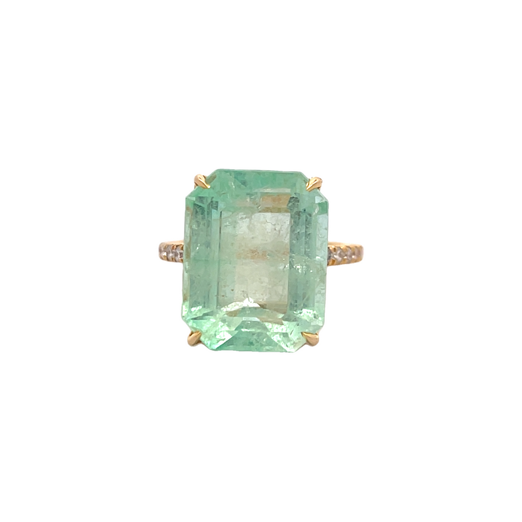 Mint Emerald & Diamond Ring – Daniela Califa