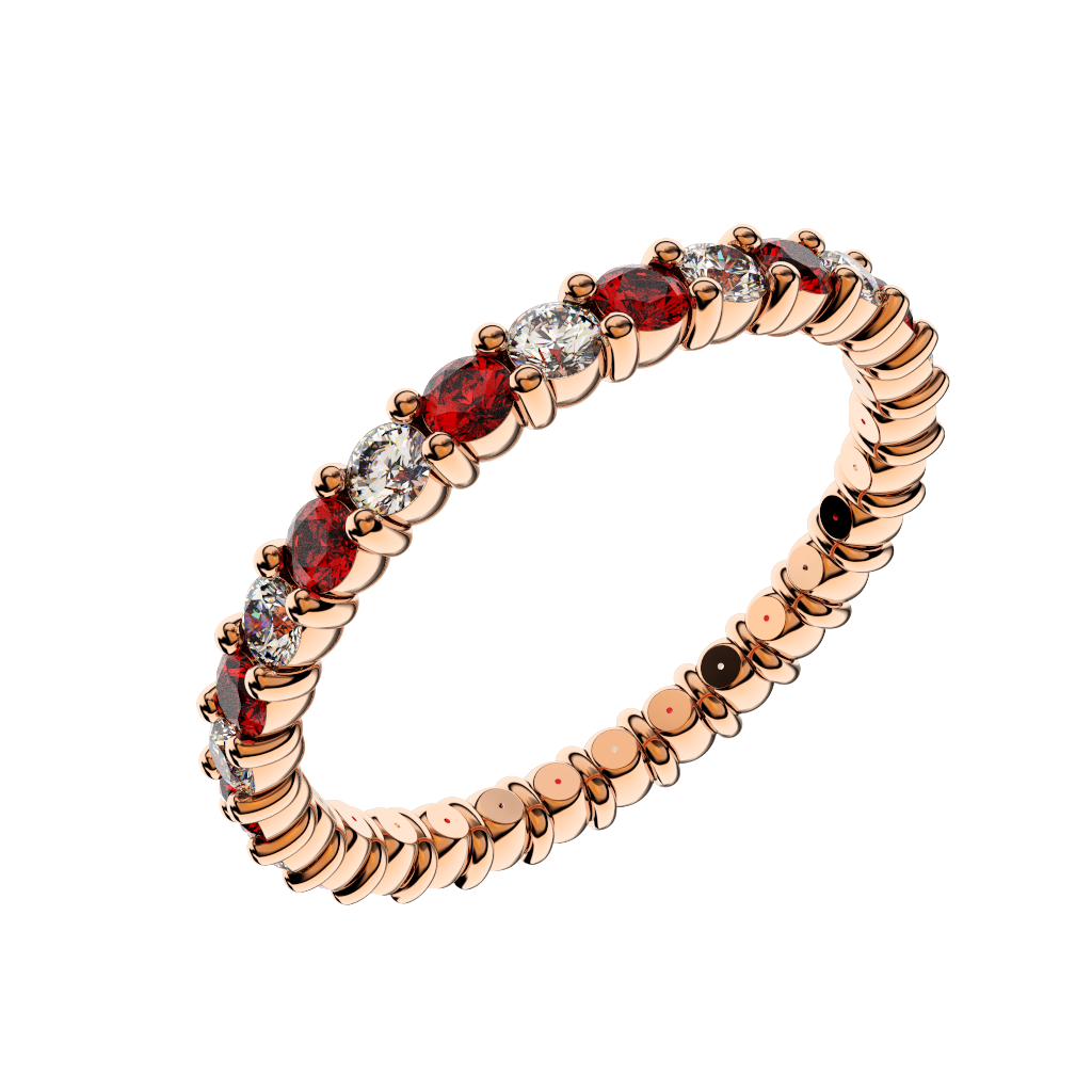 2mm Ruby and Diamond Eternity Ring – Daniela Califa