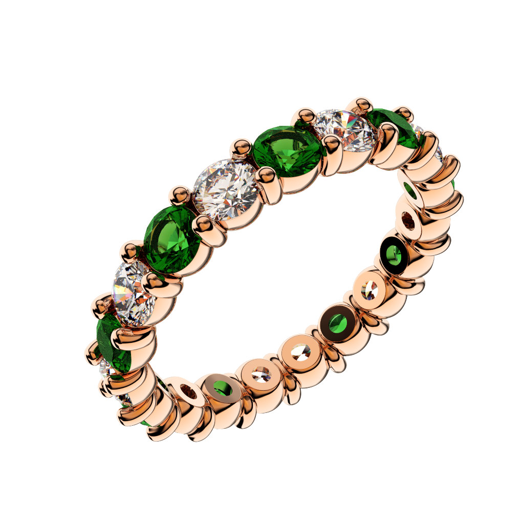 3mm Emerald Diamond Eternity Ring – Daniela Califa