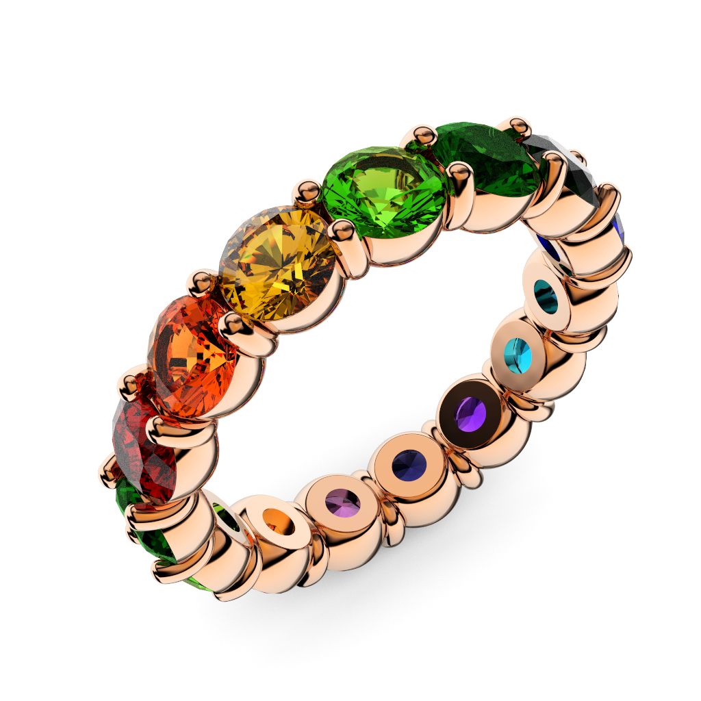 4mm Rainbow Eternity Ring – Daniela Califa