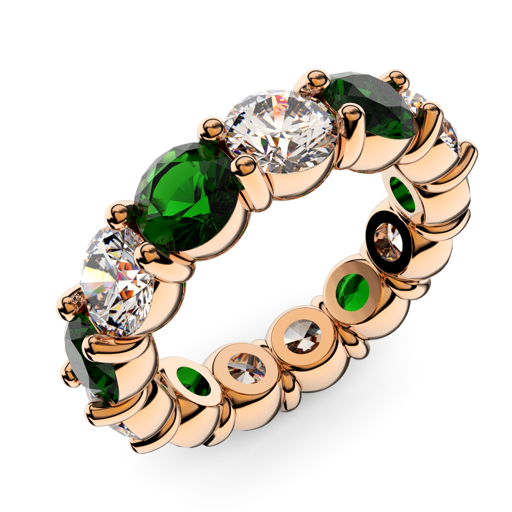 5mm Emerald Diamond Eternity Ring – Daniela Califa