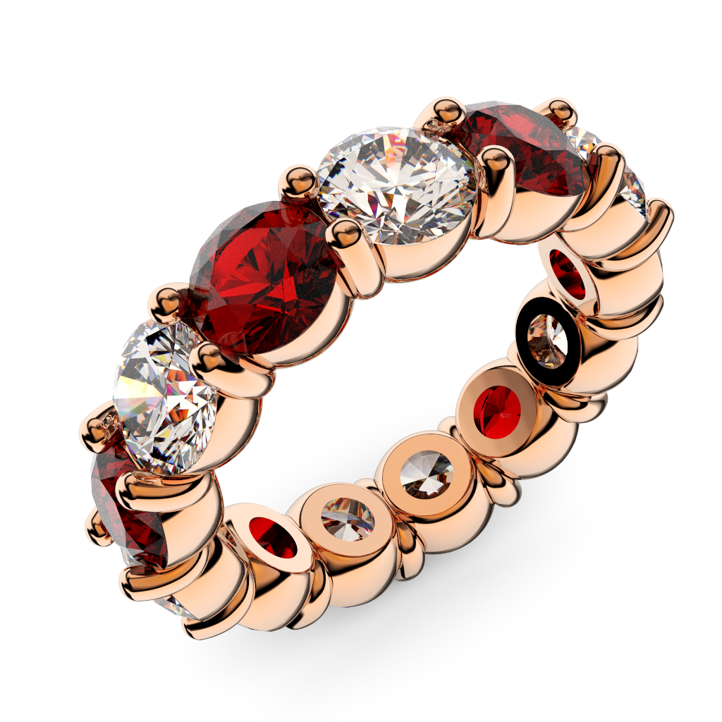 5mm Ruby and Diamond Eternity Ring – Daniela Califa
