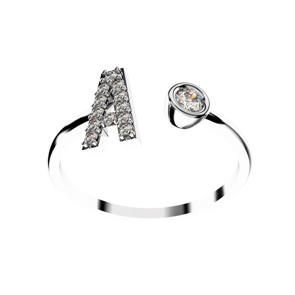 Initial & diamond Ring – Daniela Califa