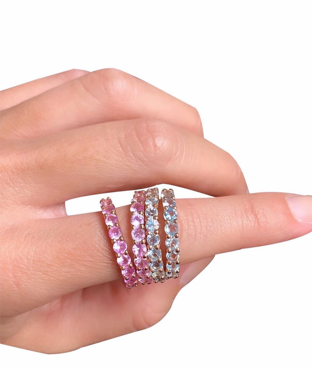 Aquamarine Eternity Ring – Daniela Califa