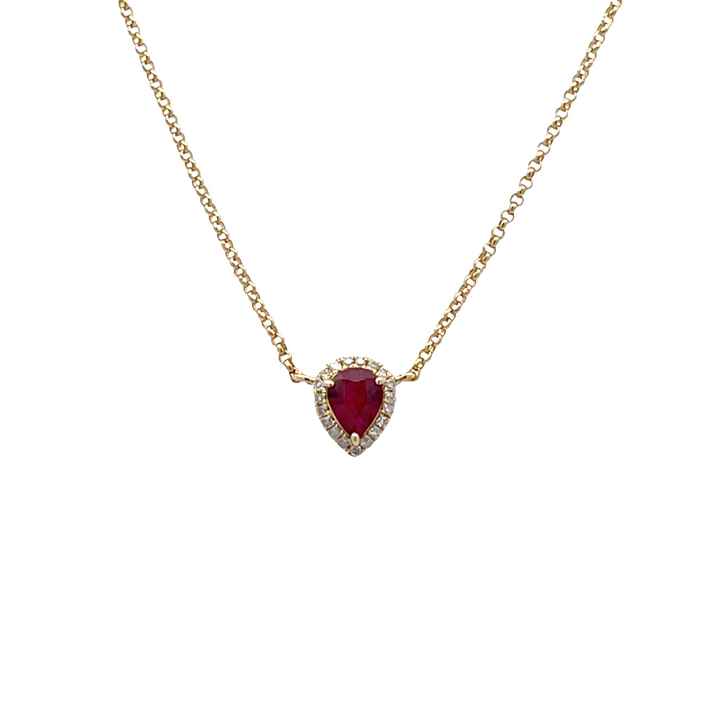 Ruby Pear Necklace – Daniela Califa