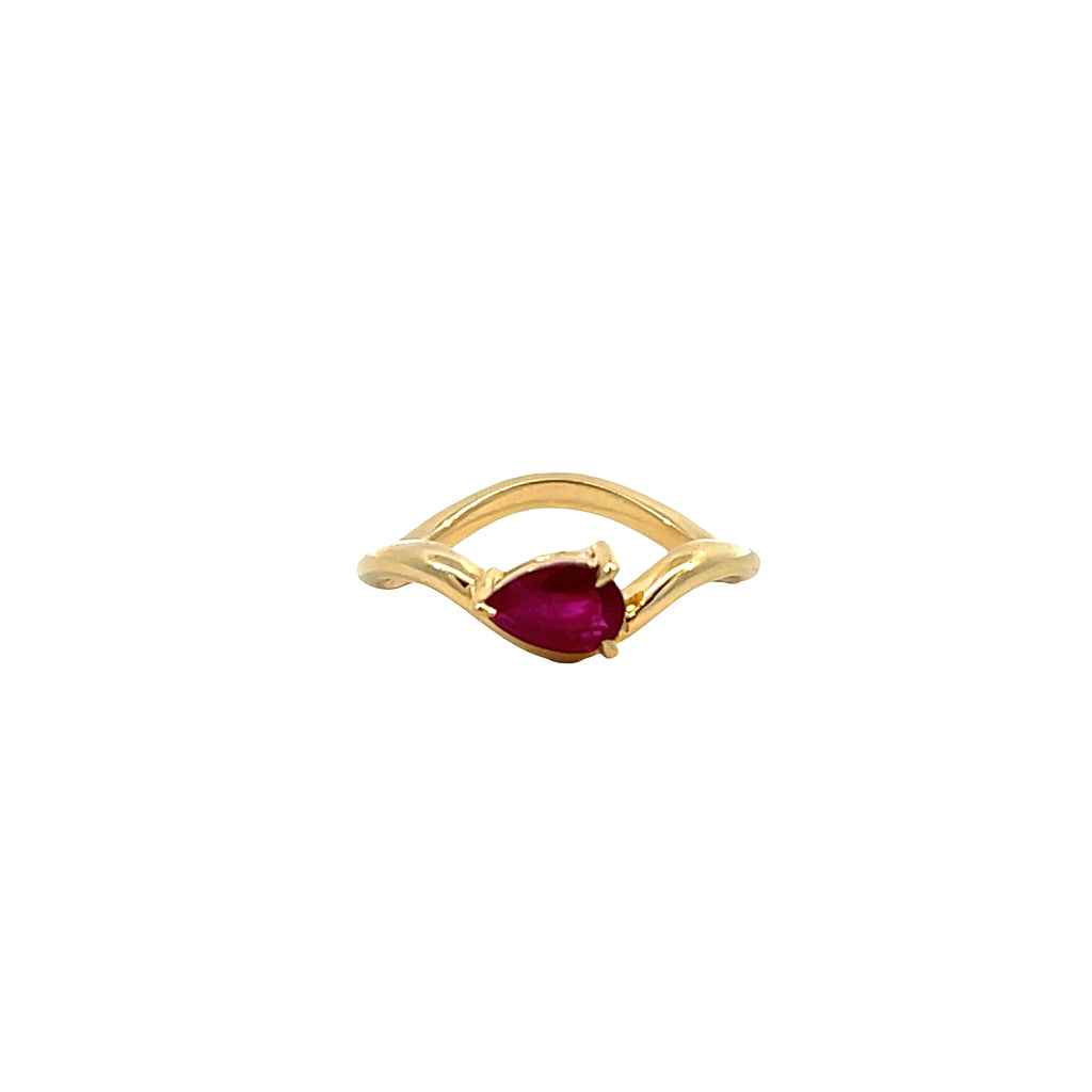 Ruby Pear Pinky Ring – Daniela Califa