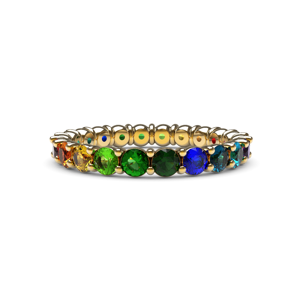 2.5mm Rainbow Eternity Ring – Daniela Califa