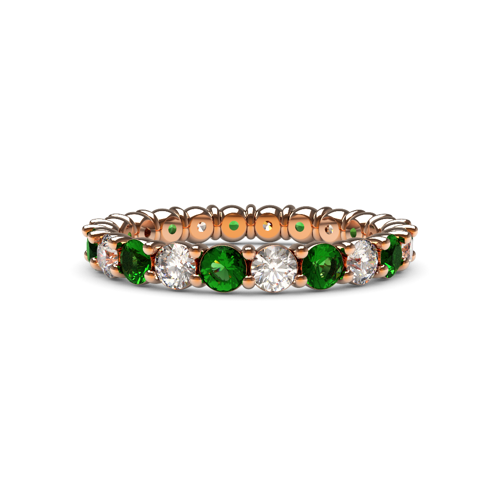 2.5mm Emerald Diamond Eternity Ring – Daniela Califa