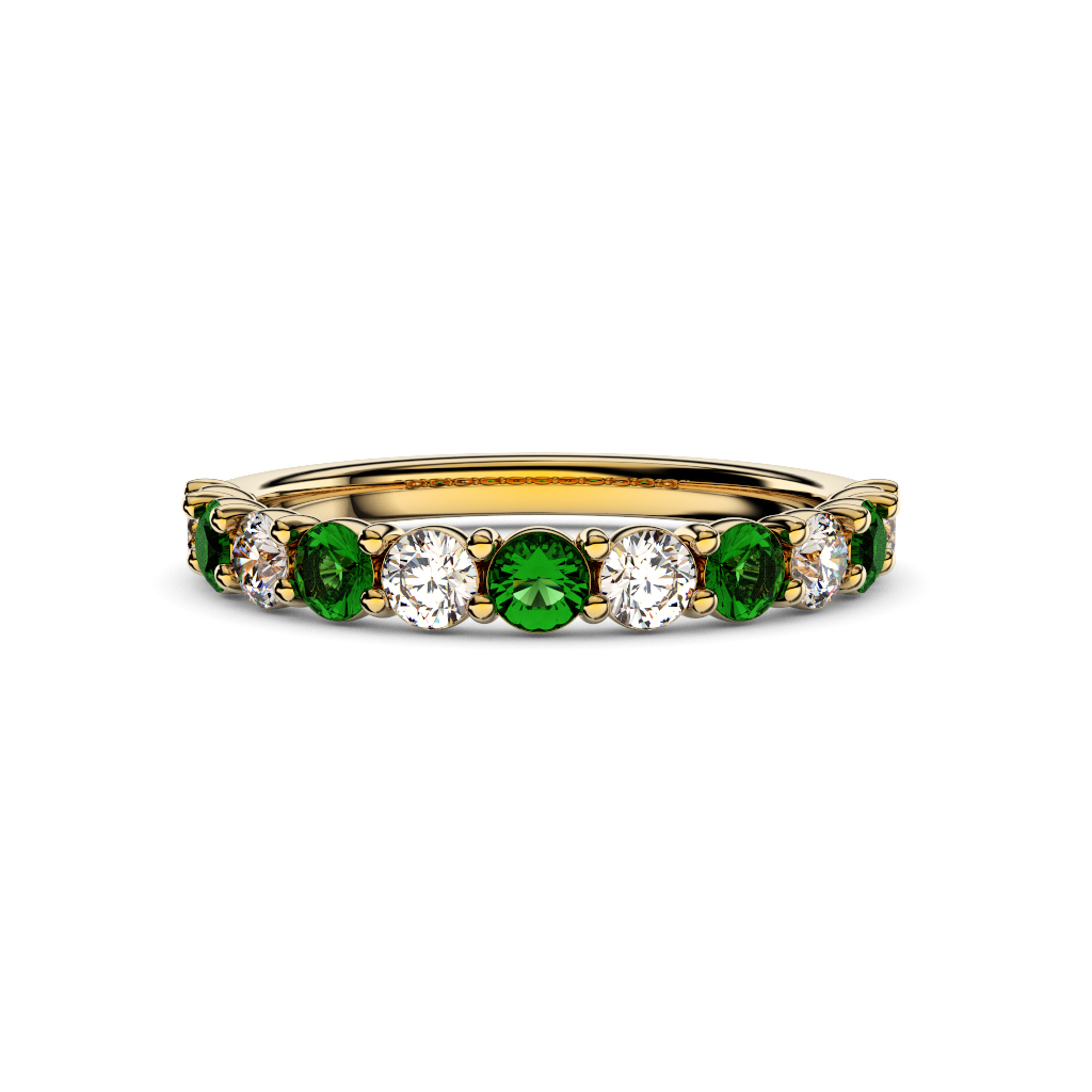 2.5mm Emerald Diamond Eternity Ring – Daniela Califa