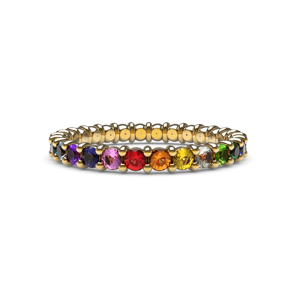 2mm Rainbow Eternity Ring – Daniela Califa