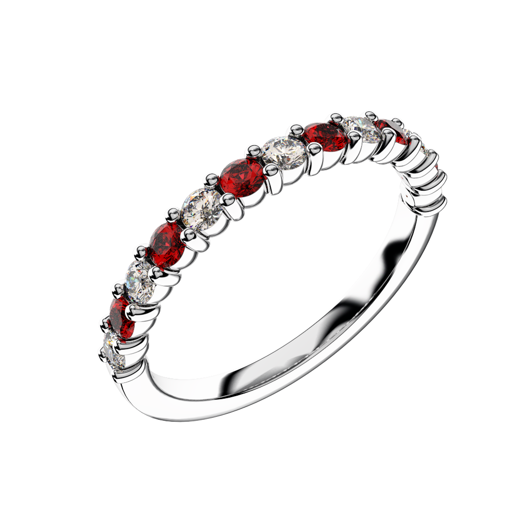 2mm Ruby and Diamond Eternity Ring – Daniela Califa