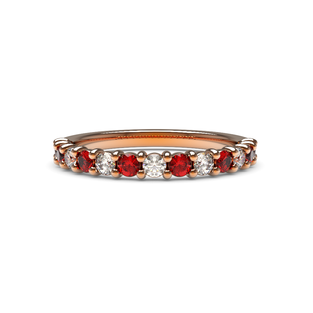 2mm Ruby and Diamond Eternity Ring – Daniela Califa