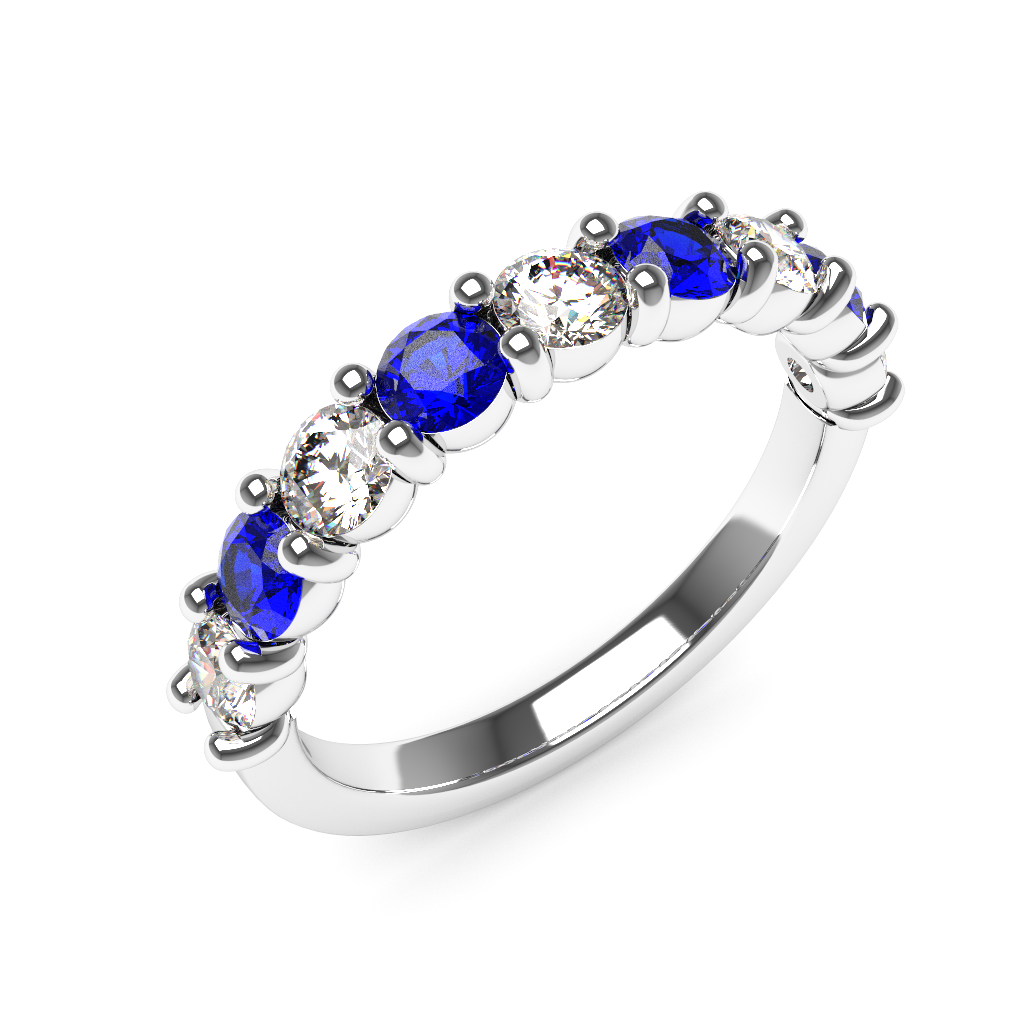 3mm Sapphire and Diamond Eternity Ring – Daniela Califa