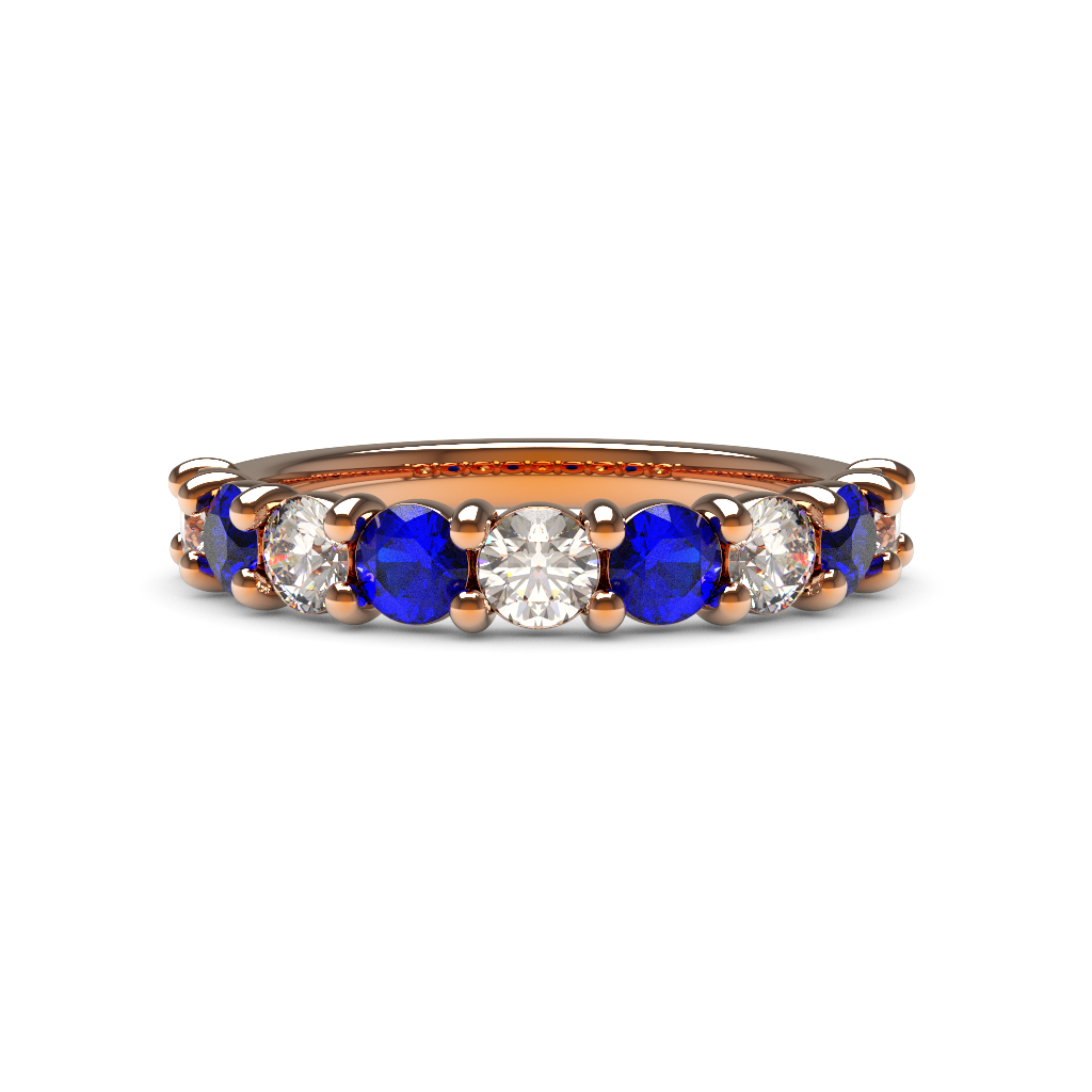 3mm Sapphire and Diamond Eternity Ring – Daniela Califa