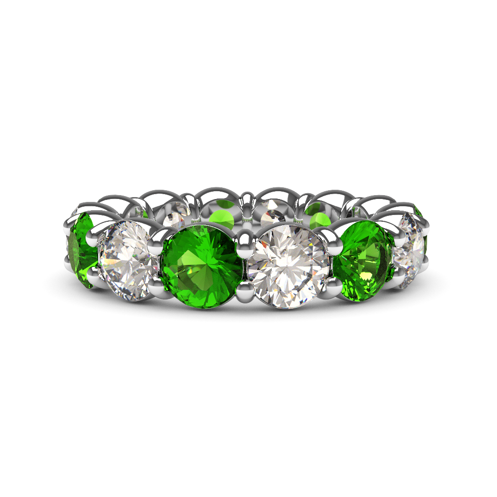 4.5mm Emerald Diamond Eternity Ring – Daniela Califa
