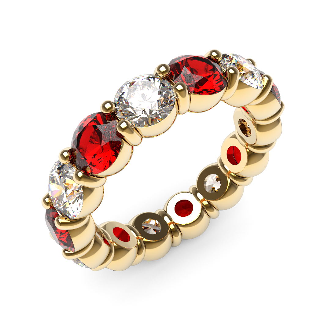 4.5mm Ruby and Diamond Eternity Ring – Daniela Califa
