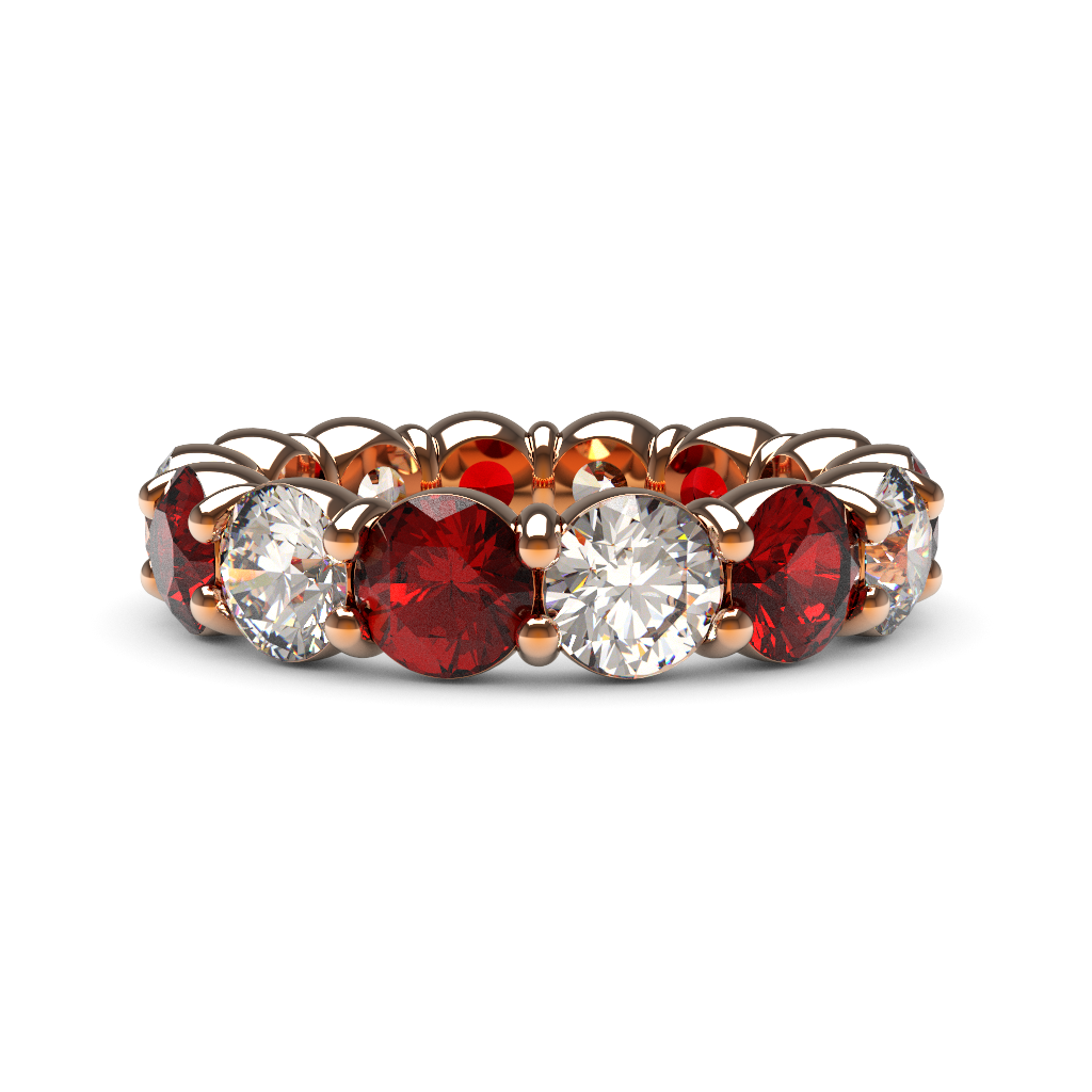4.5mm Ruby and Diamond Eternity Ring – Daniela Califa