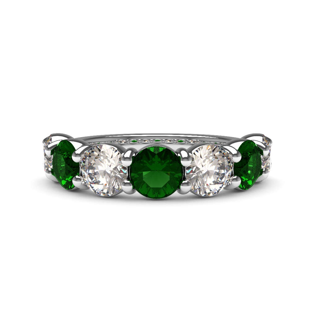 4.5mm Emerald Diamond Eternity Ring – Daniela Califa