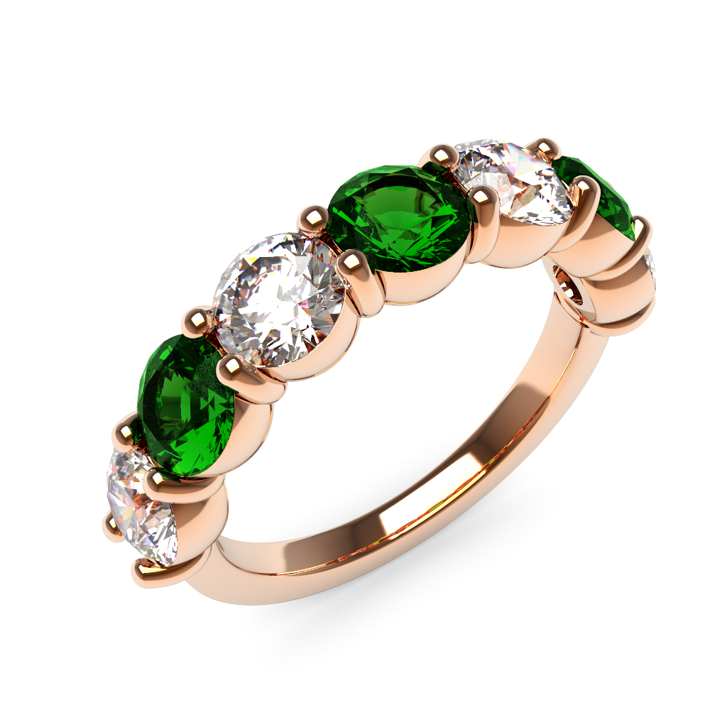 4.5mm Emerald Diamond Eternity Ring – Daniela Califa
