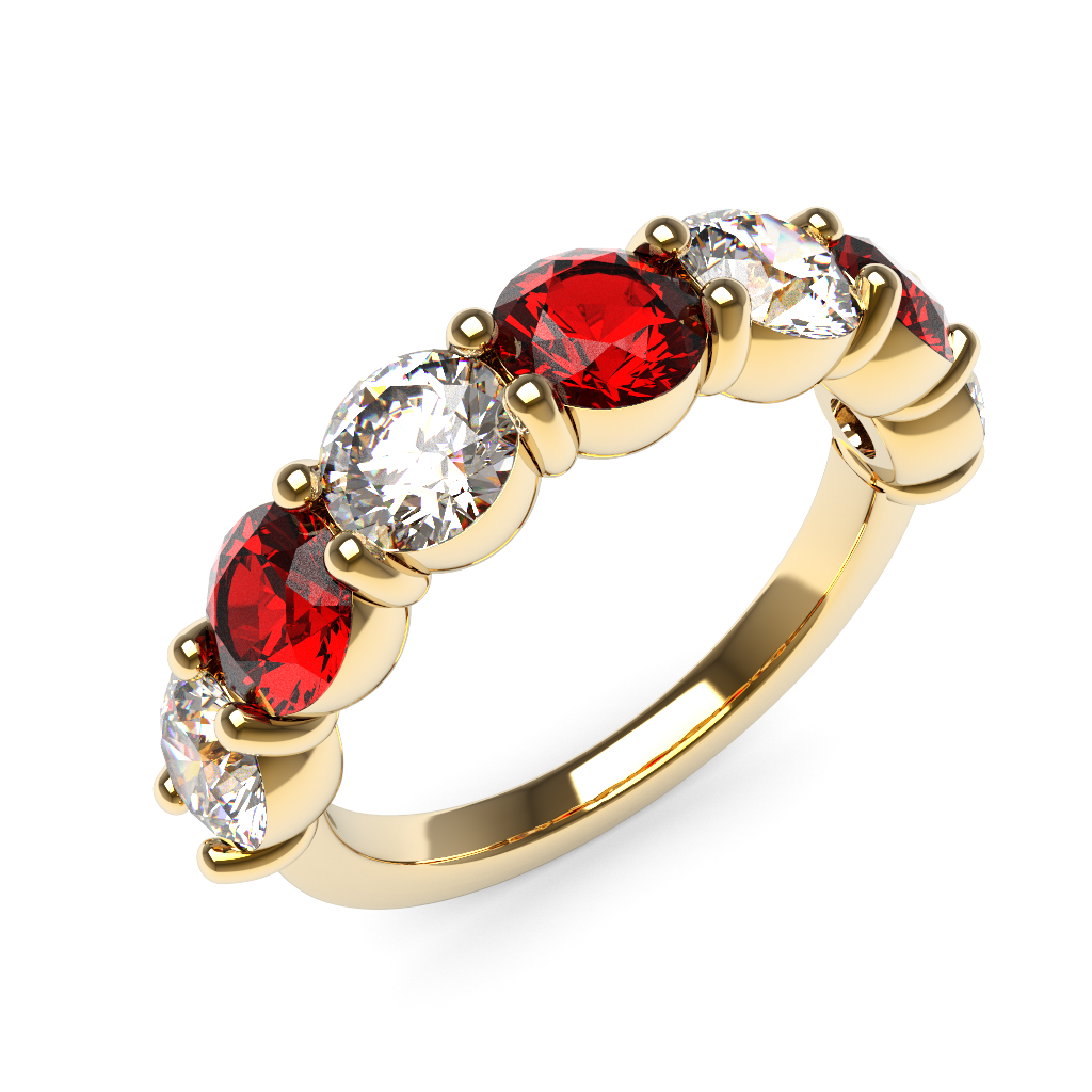 4.5mm Ruby and Diamond Eternity Ring – Daniela Califa