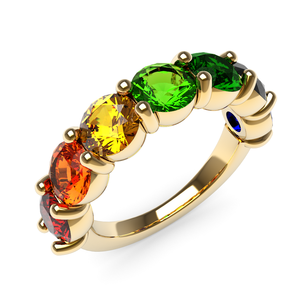 5mm Rainbow Eternity Ring – Daniela Califa