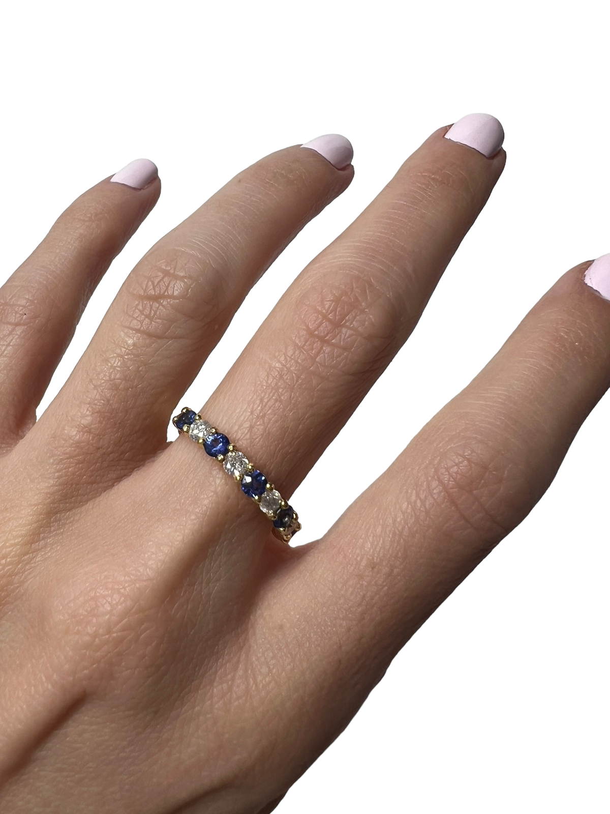 3mm Sapphire and Diamond Eternity Ring – Daniela Califa