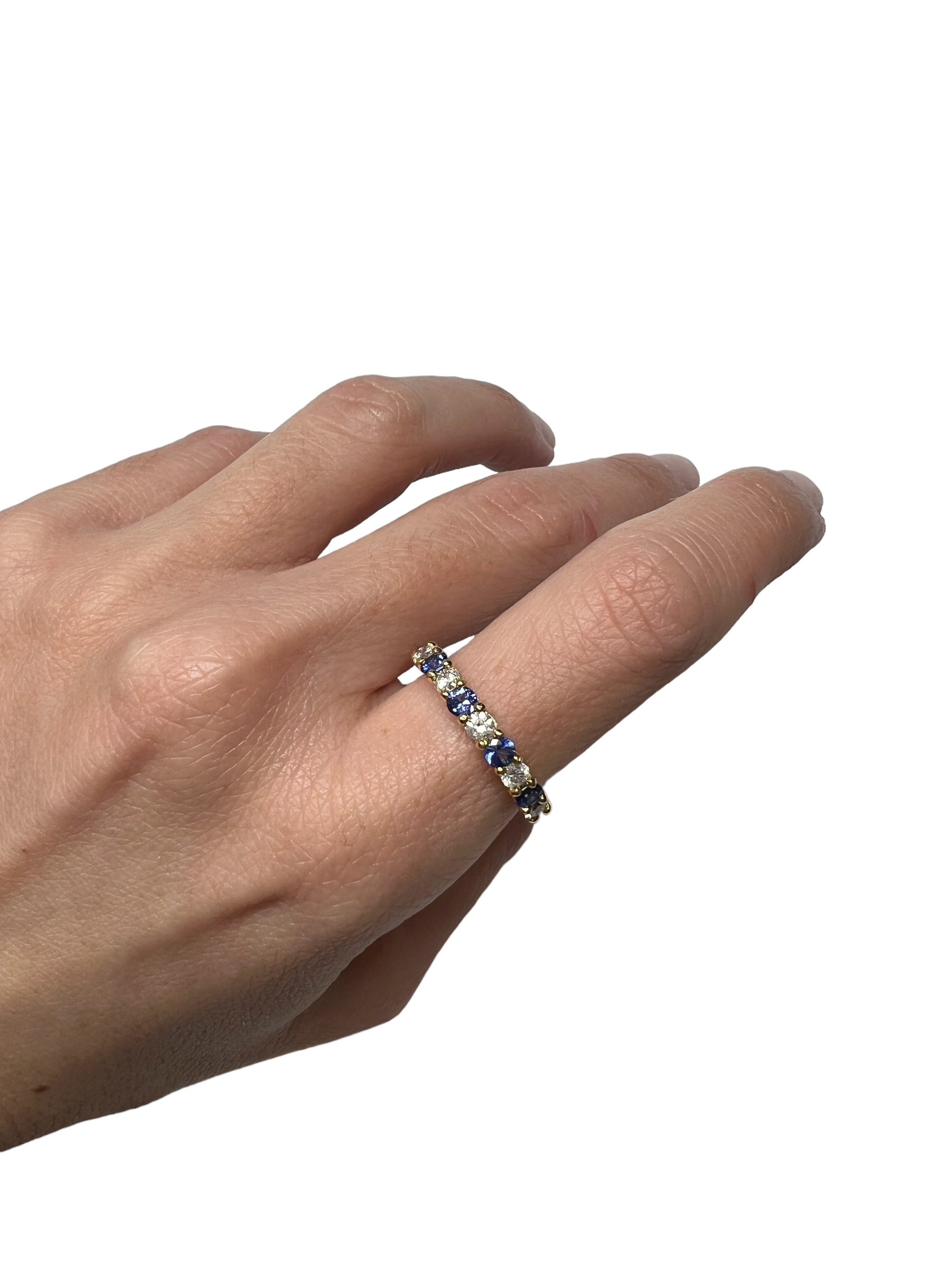 3mm Sapphire and Diamond Eternity Ring – Daniela Califa